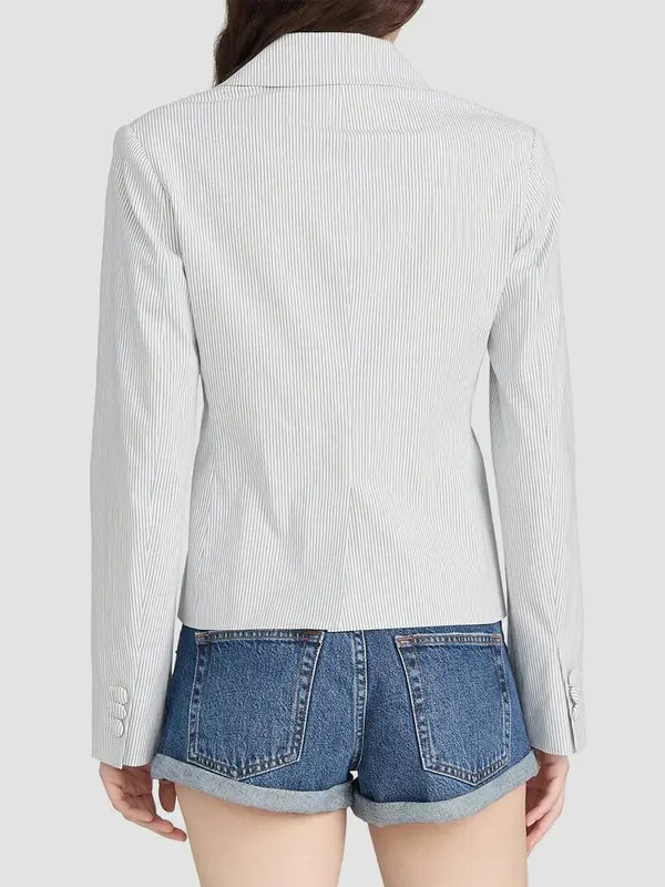 FRAME The Stripe Cotton-blend Classic Blazer