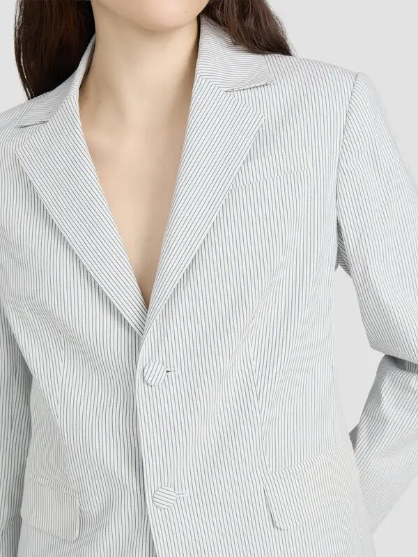 FRAME The Stripe Cotton-blend Classic Blazer