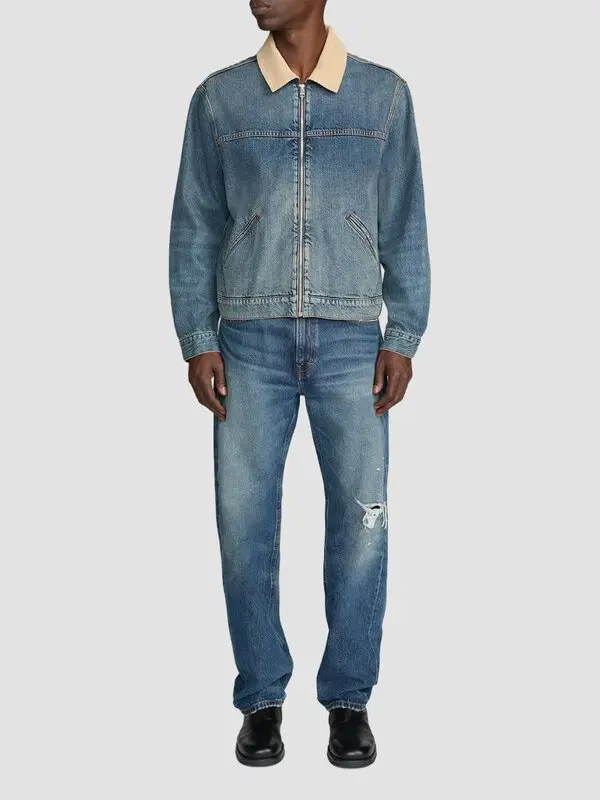 FRAME Denim Zip-front Trucker Jacket