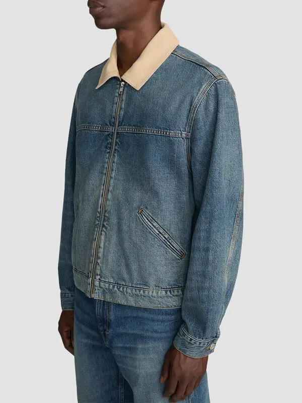FRAME Denim Zip-front Trucker Jacket
