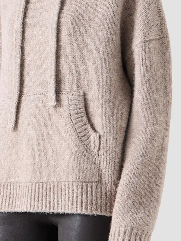 Akris Fluffy Alpaca-wool Knit Hoodie