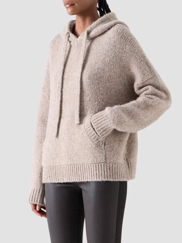 Akris Fluffy Alpaca-wool Knit Hoodie