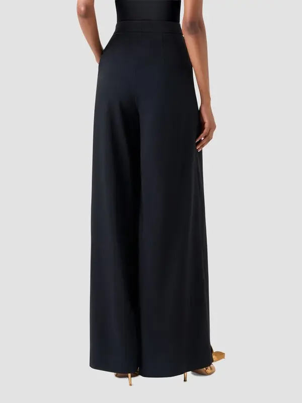 Akris Fossil Pleated Wool Mid-rise Straight-leg Pants