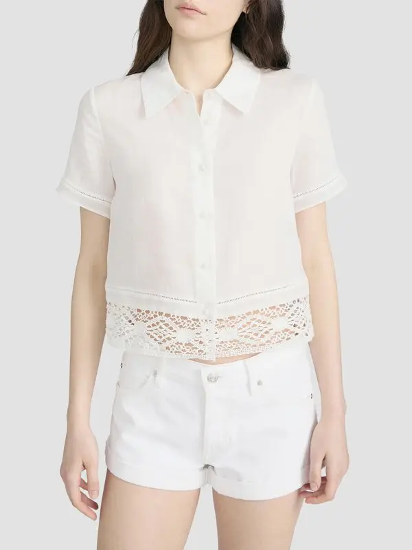 FRAME The Heirloom Lace-trim Shirt