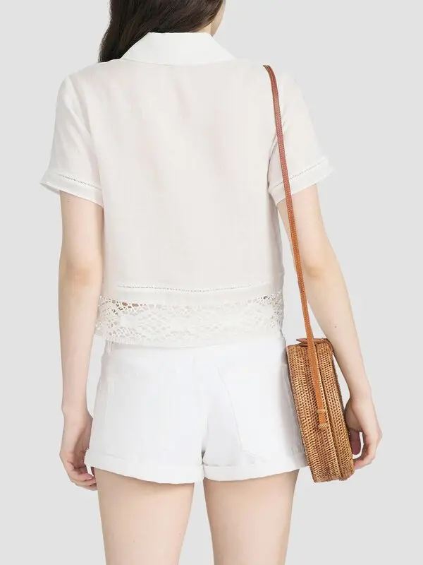 FRAME The Heirloom Lace-trim Shirt