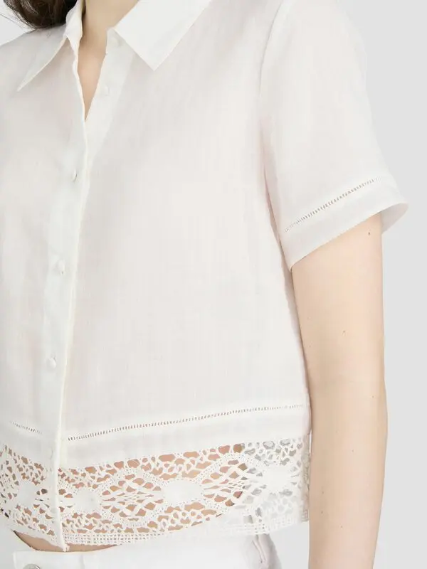FRAME The Heirloom Lace-trim Shirt