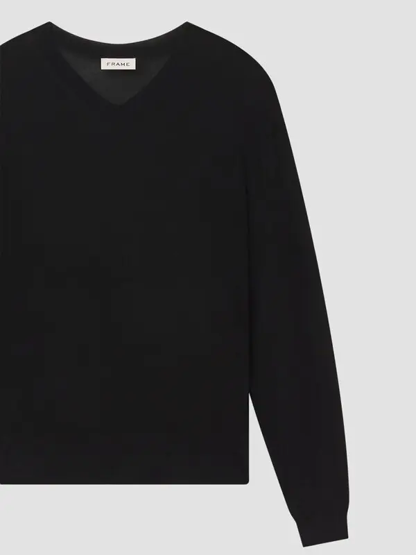FRAME Fine Gauge Wool-cashmere V-neck Sweater