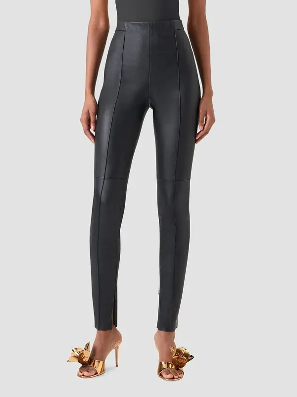Akris Flame Stretch Leather Skinny Pants