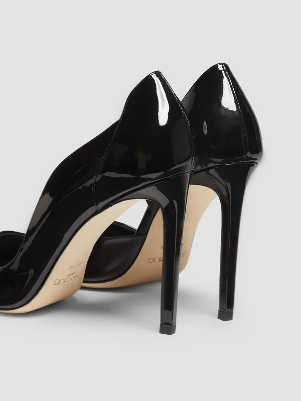 JIMMY CHOO Brigitte 100mm Patent Leather Pumps - Black