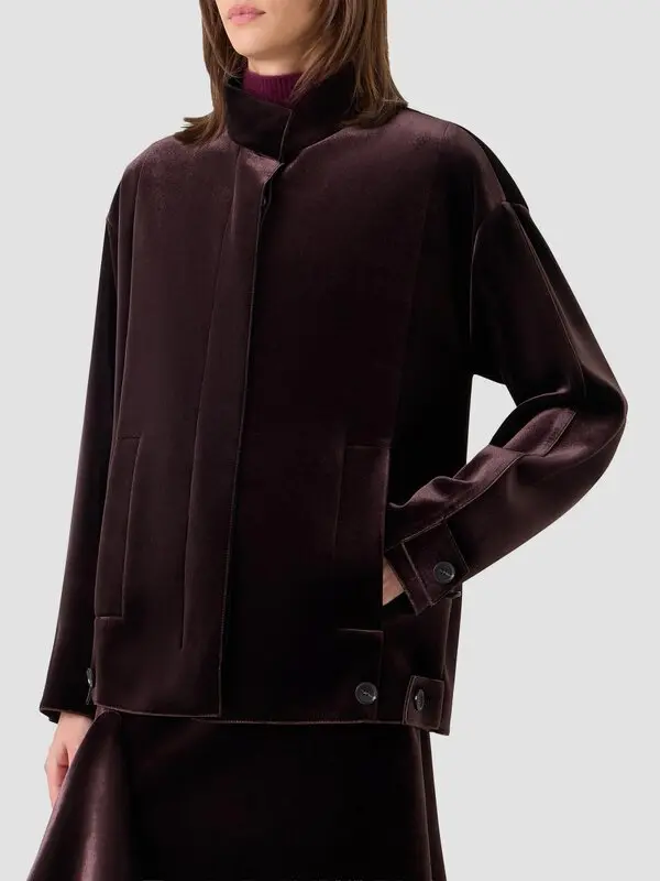 Akris Huma Velvet Oversized Parka