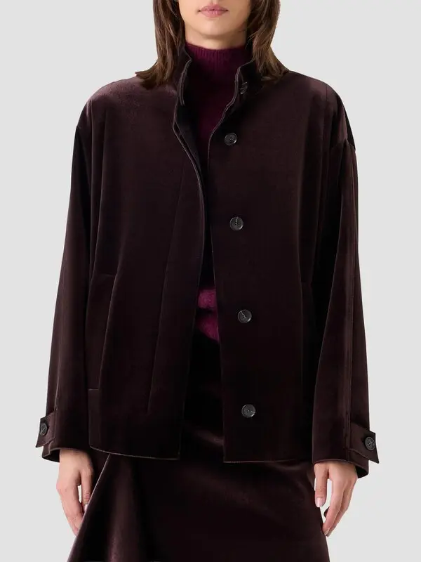 Akris Huma Velvet Oversized Parka