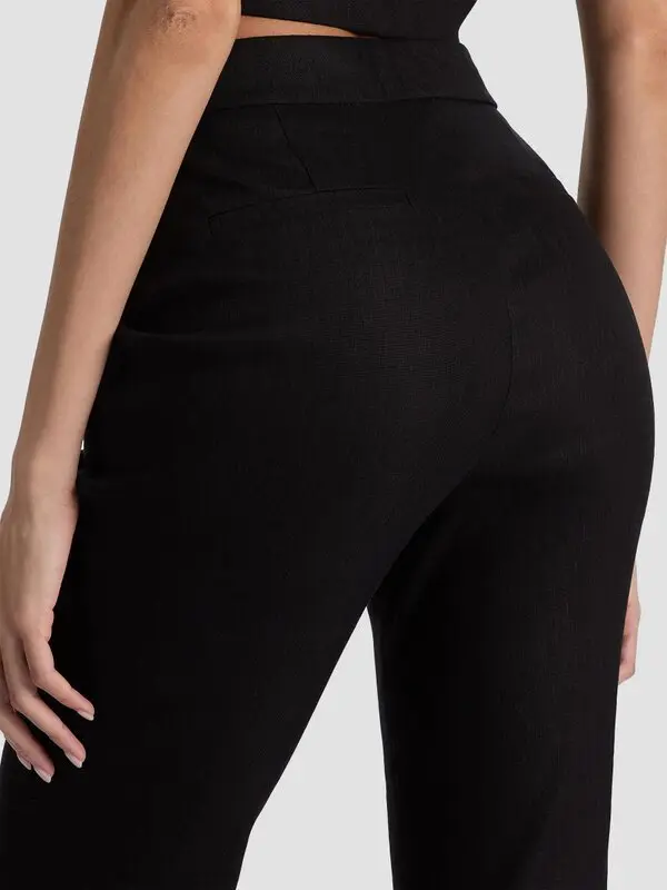 Alice + Olivia Linden Flared Bootcut Crease Trousers