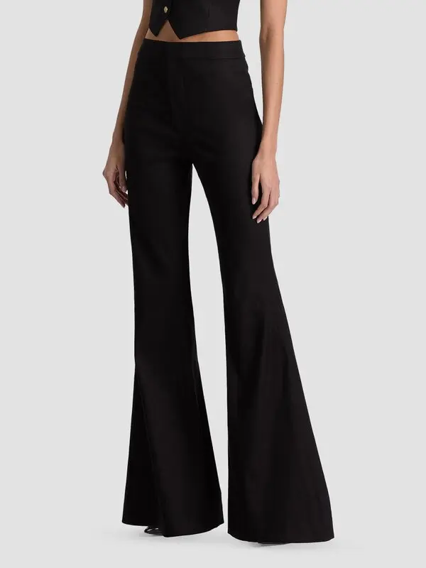 Alice + Olivia Linden Flared Bootcut Crease Trousers