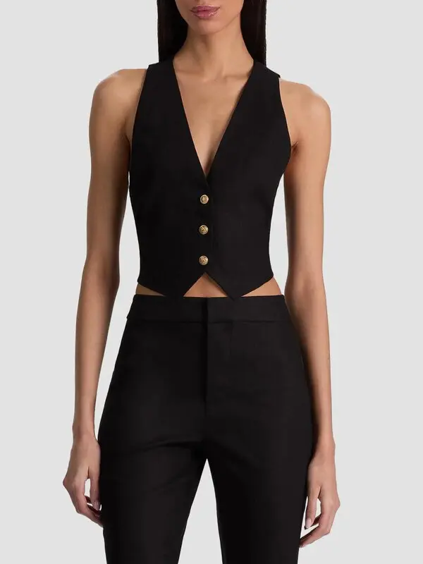 Alice + Olivia Donna Crop Vest