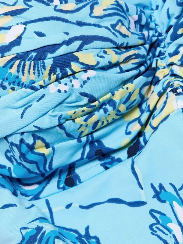 Lilly Pulitzer® Solaria Ruched One-piece Swimsuit - Blue Multi