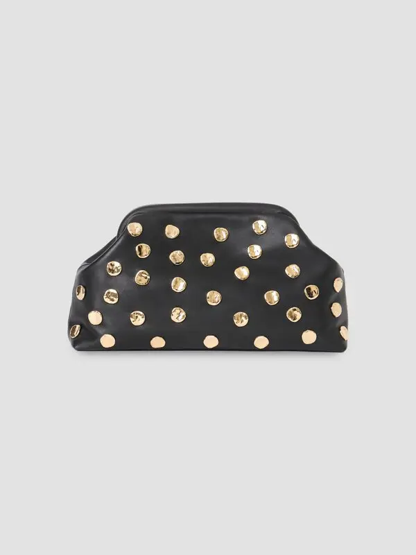 BTB LOS ANGELES Josephine Embellished Leather Clutch