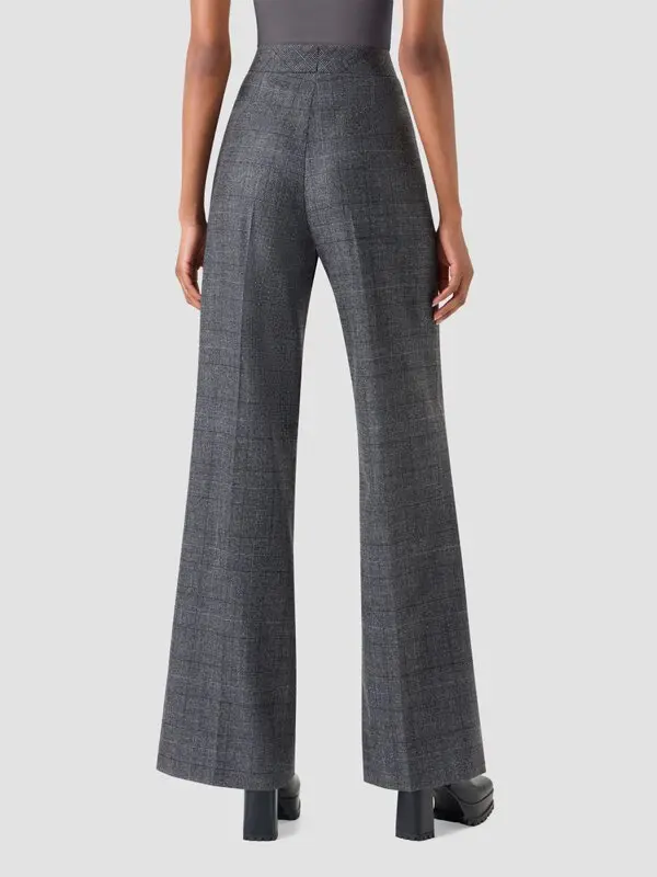 Akris Fior Plaid Stretch-wool Straight-leg Pants