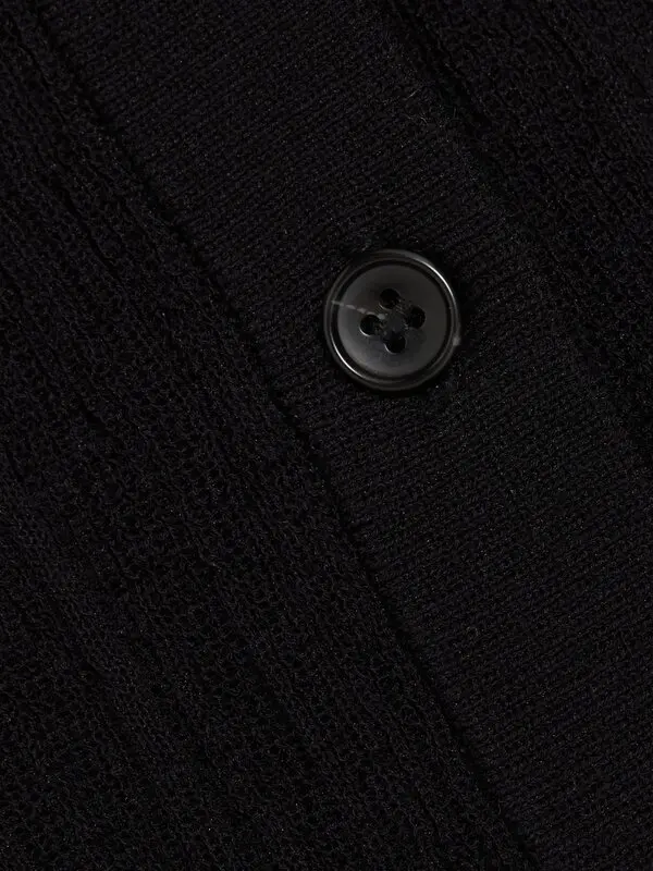 A.L.C. Fisher Cotton-blend Button-front Cardigan - Black