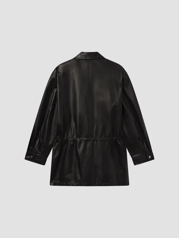 FRAME The Paper Leather Safari Jacket