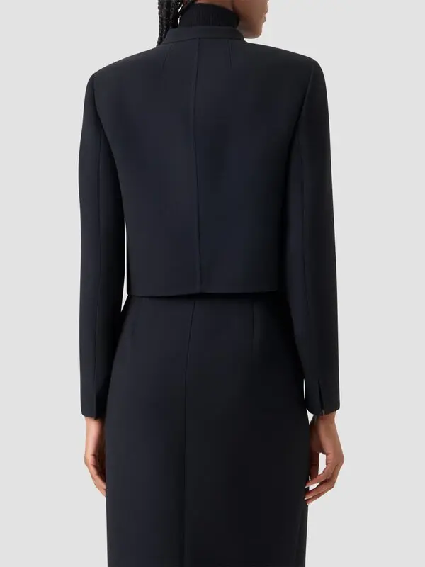 Akris Kadet Virgin Wool Crop Jacket