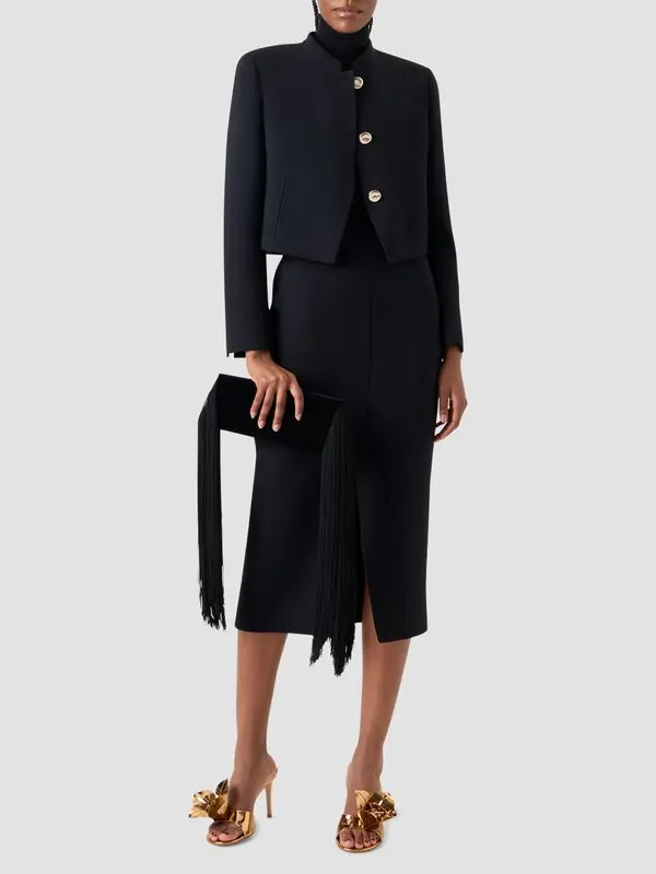 Akris Kadet Virgin Wool Crop Jacket