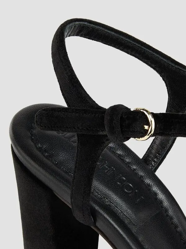 Ulla Johnson Bianca 100mm Embellished Velvet T-strap Sandals