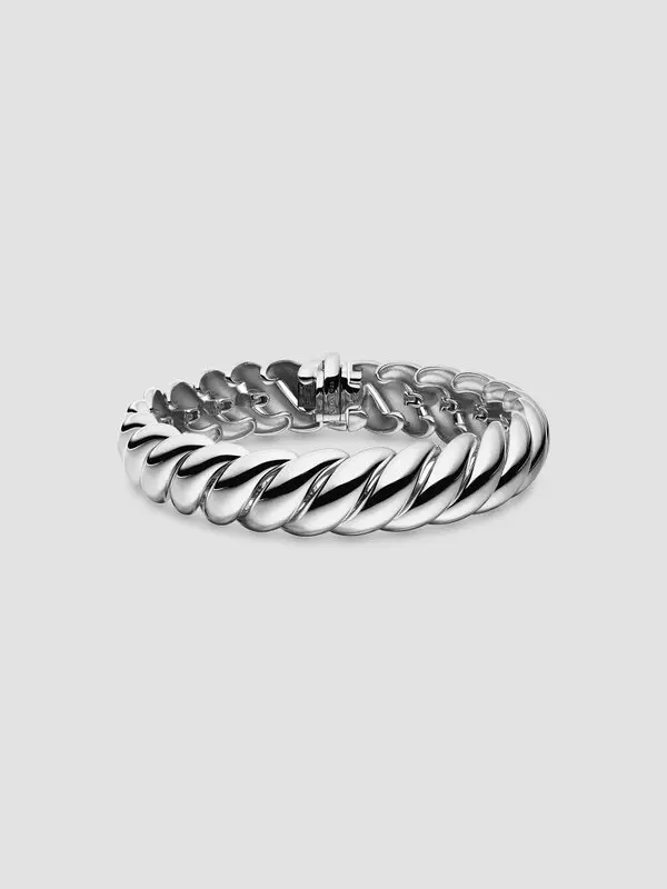 David Yurman Sculpted Cable Bracelet In Sterling