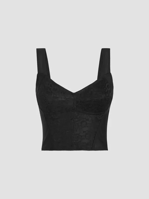 Dolce & Gabbana Lace Crop Bustier Top