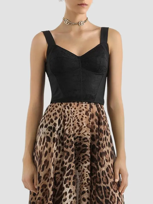 Dolce & Gabbana Lace Crop Bustier Top