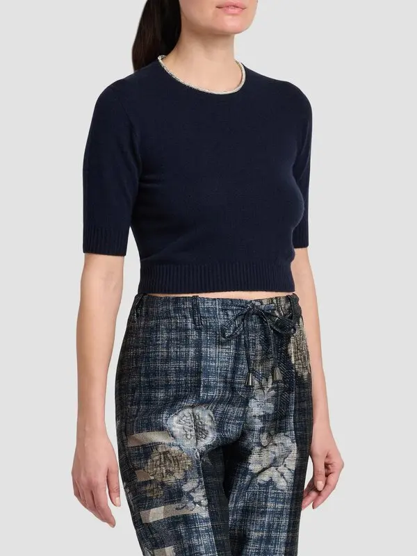 Giorgio Armani Cashmere Contrast Neck Sweater