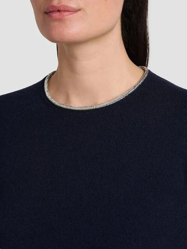 Giorgio Armani Cashmere Contrast Neck Sweater