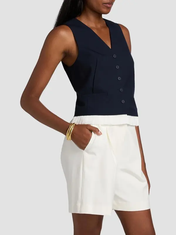 Simkhai Laiken Pleated-trim Vest
