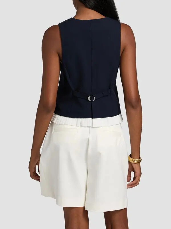 Simkhai Laiken Pleated-trim Vest