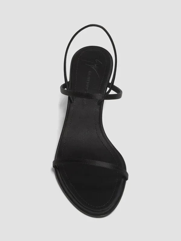 GIUSEPPE ZANOTTI Raso Nero 50mm Silk Sandals