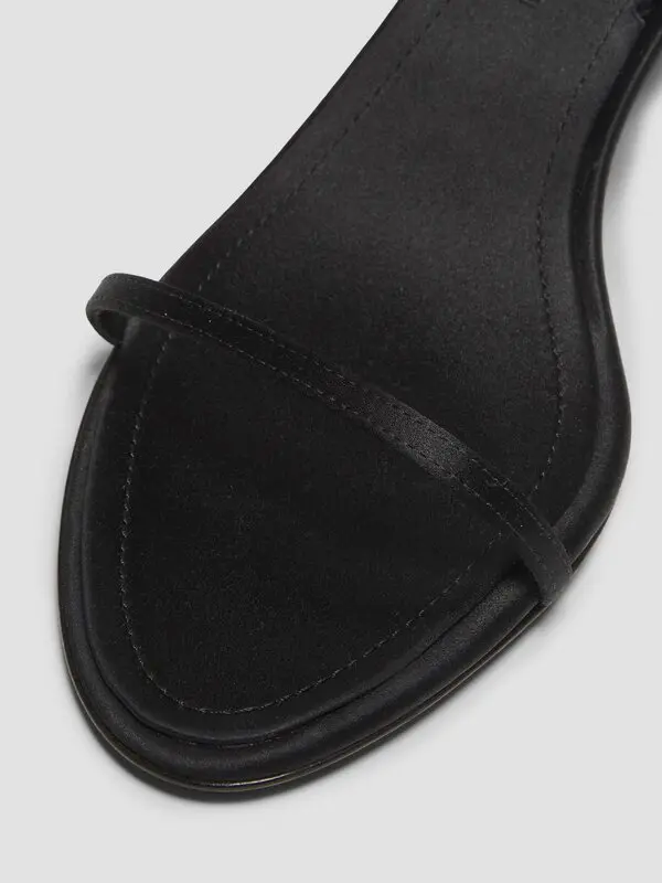 GIUSEPPE ZANOTTI Raso Nero 50mm Silk Sandals