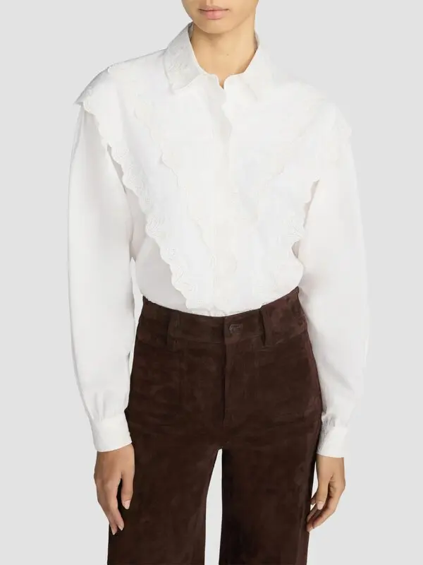 FRAME The Poplin Equestrian Shirt