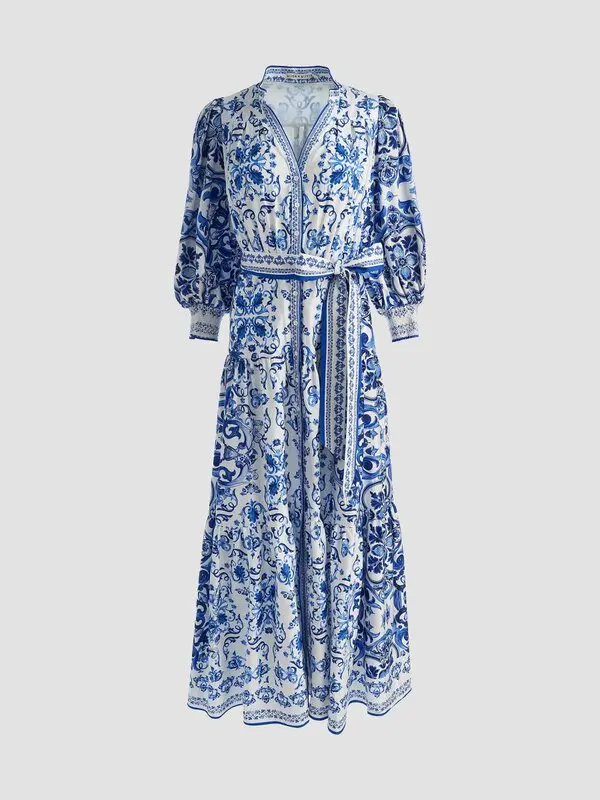 Alice + Olivia Cora Tiered Shirtdress - Solstice