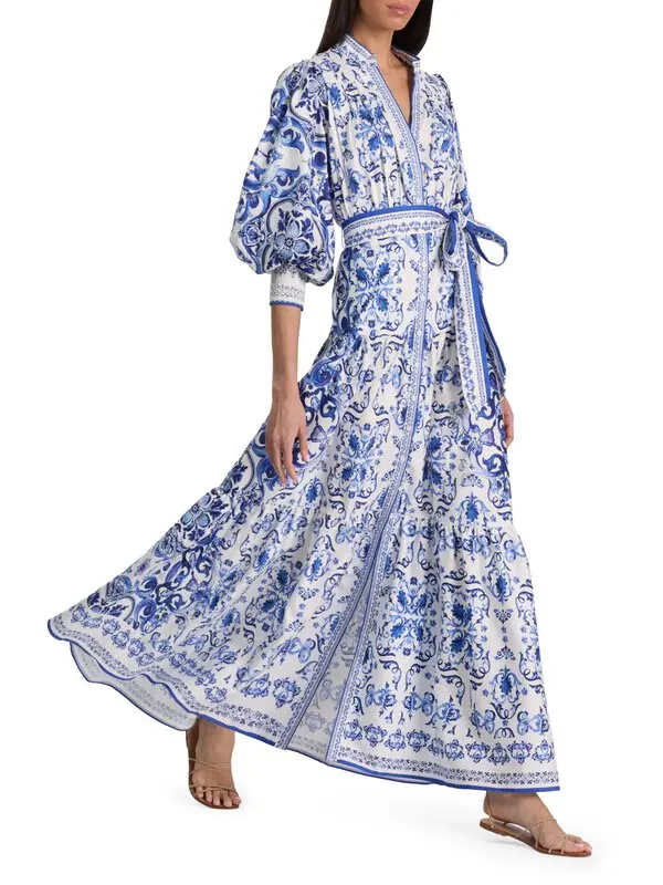 Alice + Olivia Cora Tiered Shirtdress