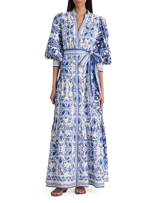Alice + Olivia Cora Tiered Shirtdress