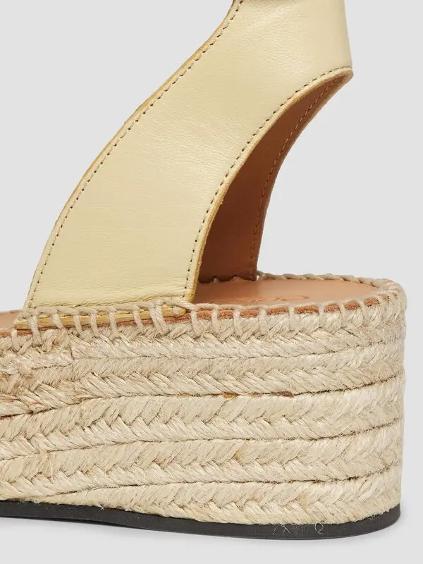 ODISSI Bella Knotted Leather Espadrille Sandals