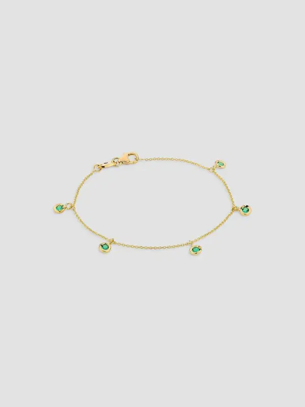 Roberto Coin Diamonds The Inch 18k Yellow Gold & Station Bracelet/7 - Emerald