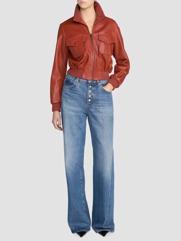 FRAME The Loose High-rise Wide-leg Jeans