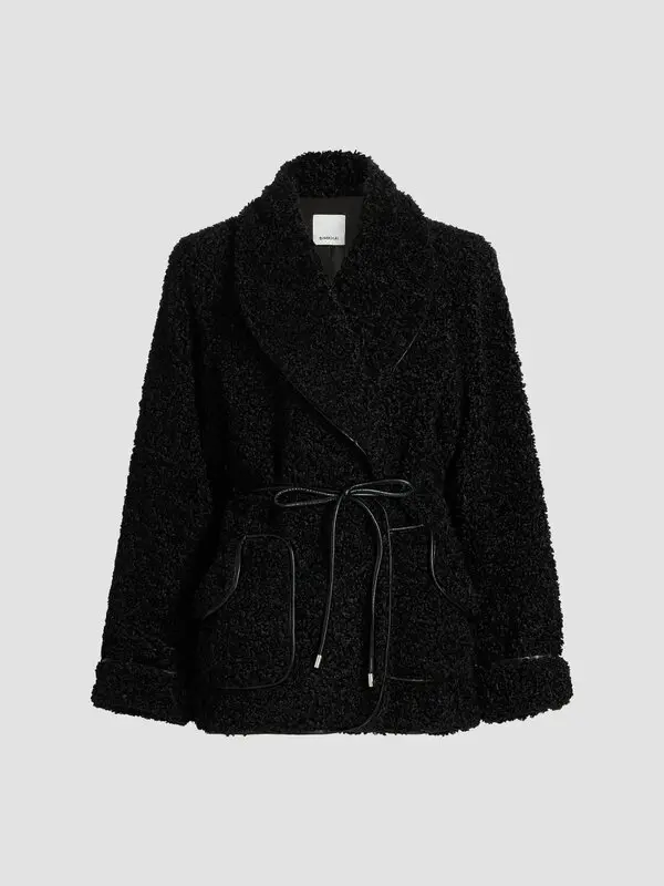 Simkhai Kimia Tie-waist Faux Sherpa Jacket