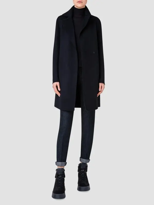 Akris Bera Double-faced Cashmere Car Coat