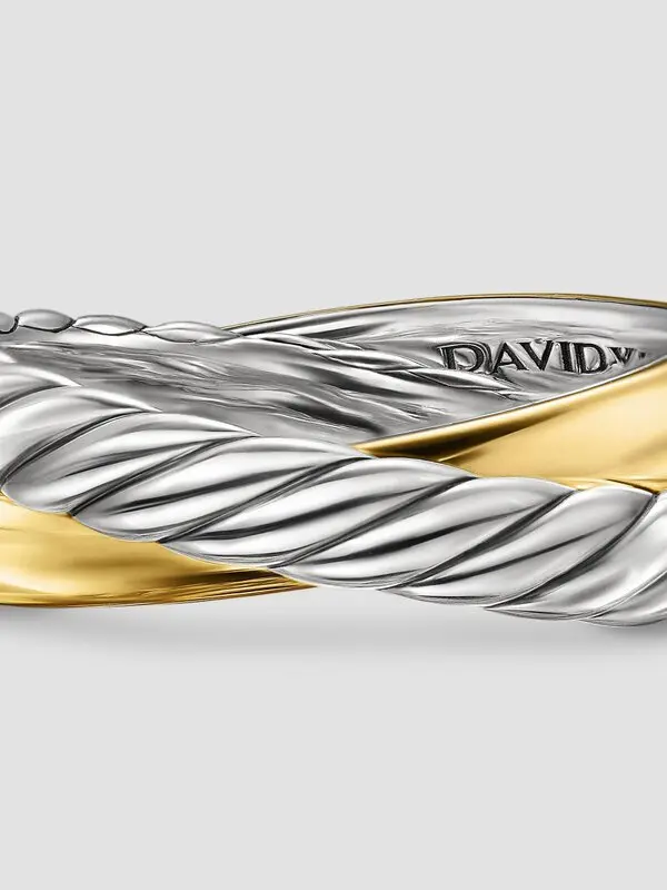 David Yurman Crossover Two Row Rotating Ring In Sterling