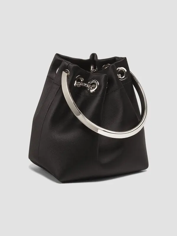 JIMMY CHOO Bon Bon Satin Convertible Top Handle Bag