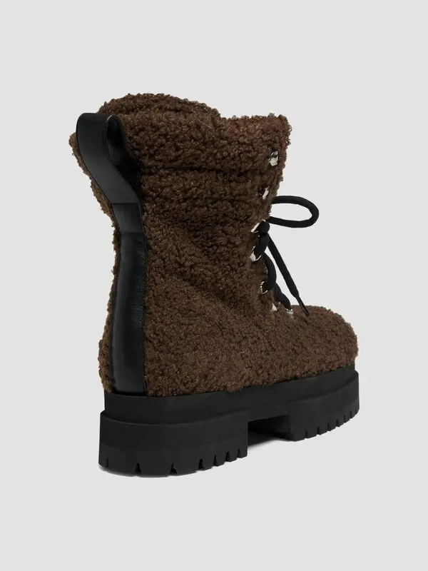 MARIA LUCA Acacia Teddy Lace-up Hiking Boots