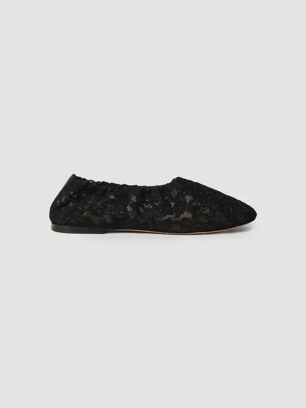 ODISSI Aicha Lace Ballerina Flats - Black