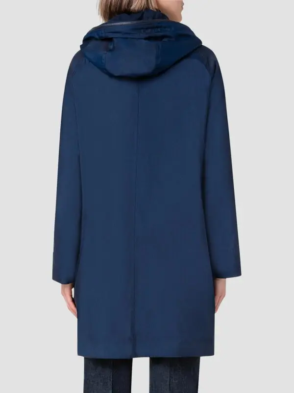 Akris Bellevue 2-in-1 Cashmere & Silk Poplin Short Coat