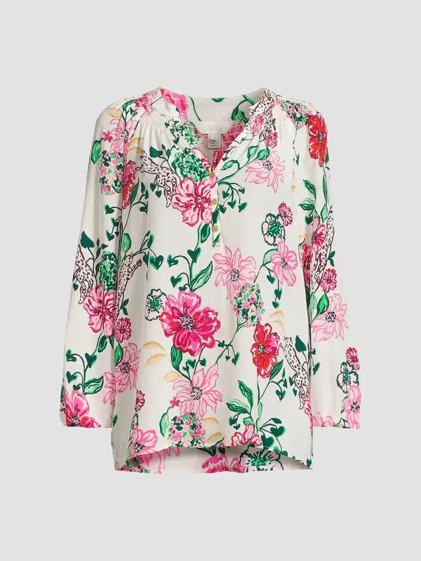 Lilly Pulitzer® Elsa Floral Silk Top